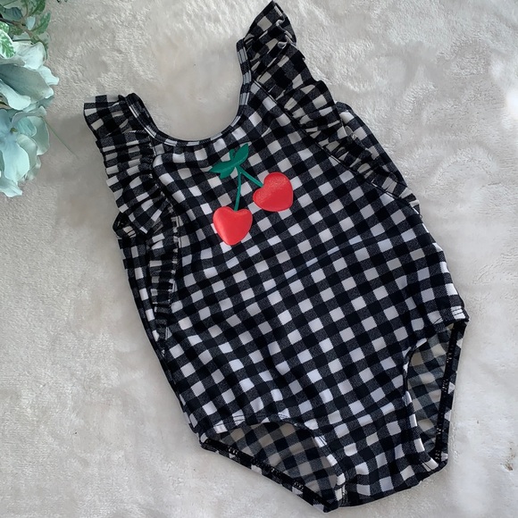 First Impressions | Swim | First Impressions Checkered Cherry Swimsuit ...